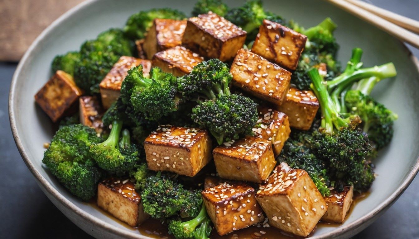 Crispy Sesame Tofu and Broccoli | veg recipes Kitchen
