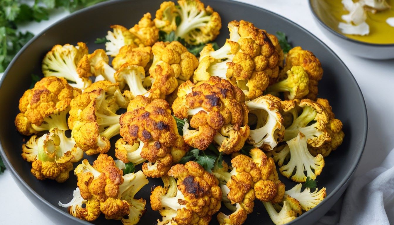 Curry Coconut Oil Roasted Cauliflower | veg recipes Kitchen