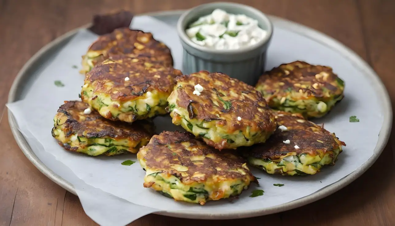 Courgette Fritters with Feta | veg recipes Kitchen