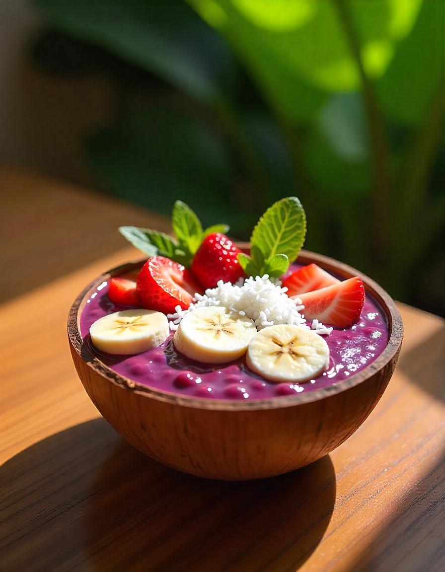 Tropical Acai Bowl | veg recipes Kitchen